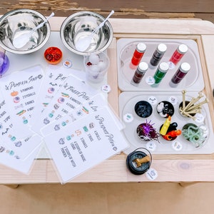 Printable Halloween Potion Recipes for Kids, Halloween Sensory Play ...