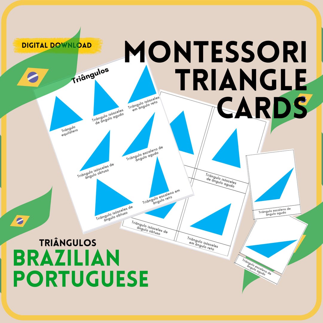 Montessori Inspired Types of Triangles in Brazilian Portuguese ...