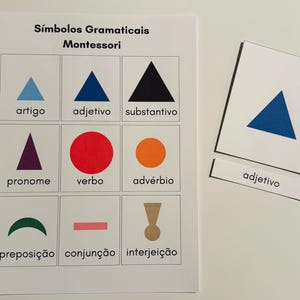 Montessori Grammar Symbols in Brazilian Portuguese, Montessori ...