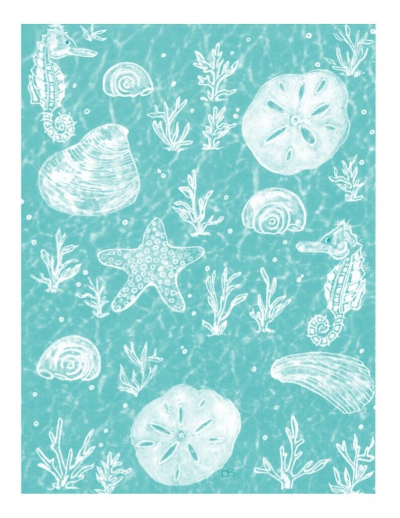 Ocean Treasures Note Card Set of 5 - Etsy