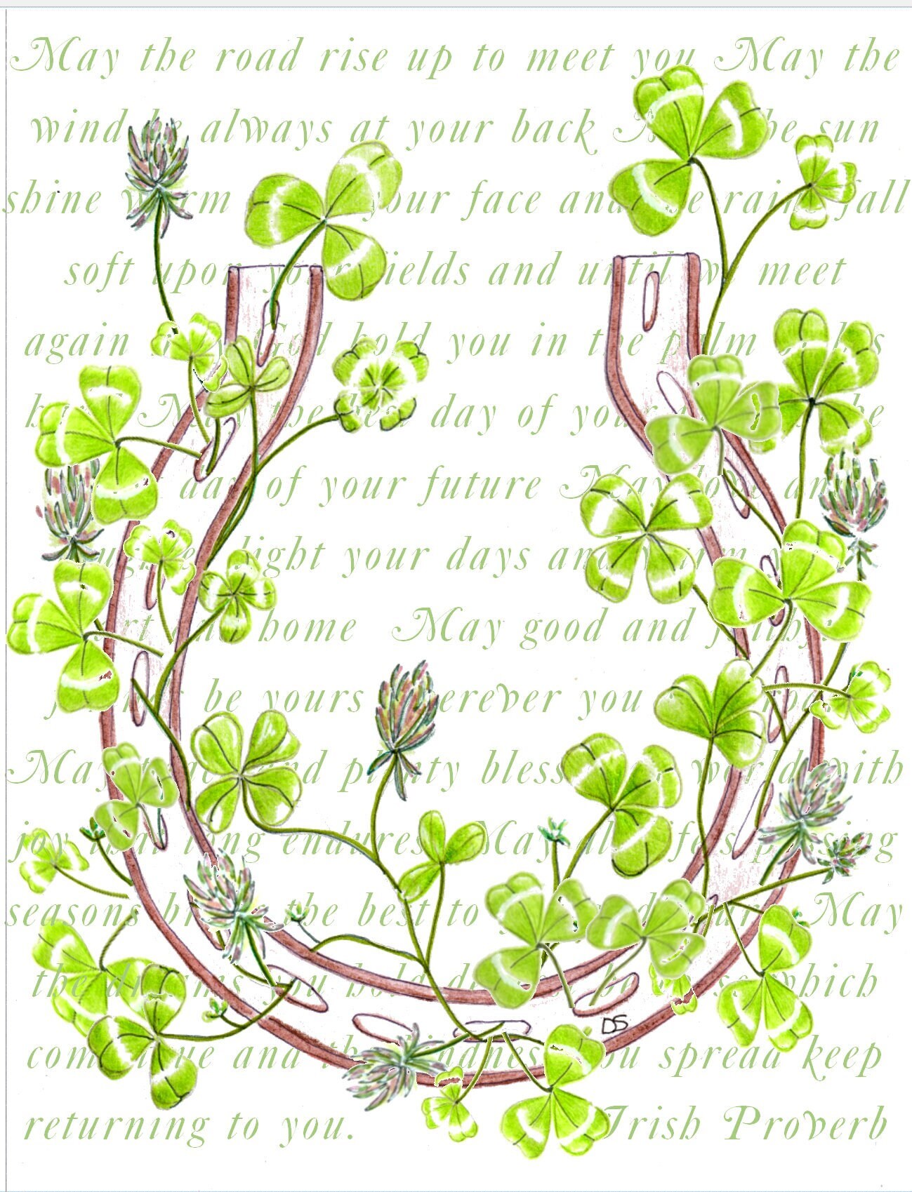 Irish Blessing Note Card Set of 5 - Etsy