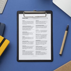 Printable GTD Mind Sweep Trigger List Brain Dump A5 A4 Personal Letter ...