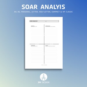 SOAR Analysis Printable PDF, Swot Matrix, Tows Analysis, Situational Assessment, Project Planner ...