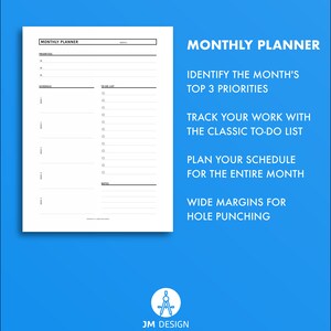 Daily, Weekly & Monthly Planners Printable PDF Digital Download ...