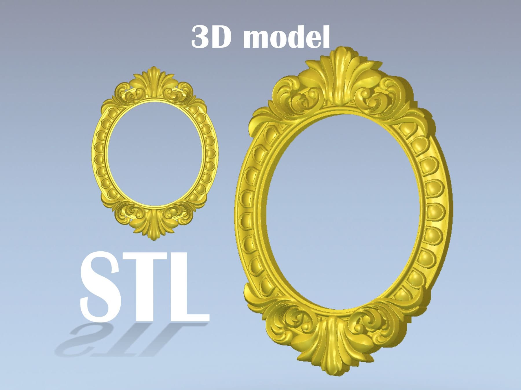 3D Model, Frame 3D, Stl Model 3D File, STL Format 3D, STL File for Wood Cutting, 3D Model for ...