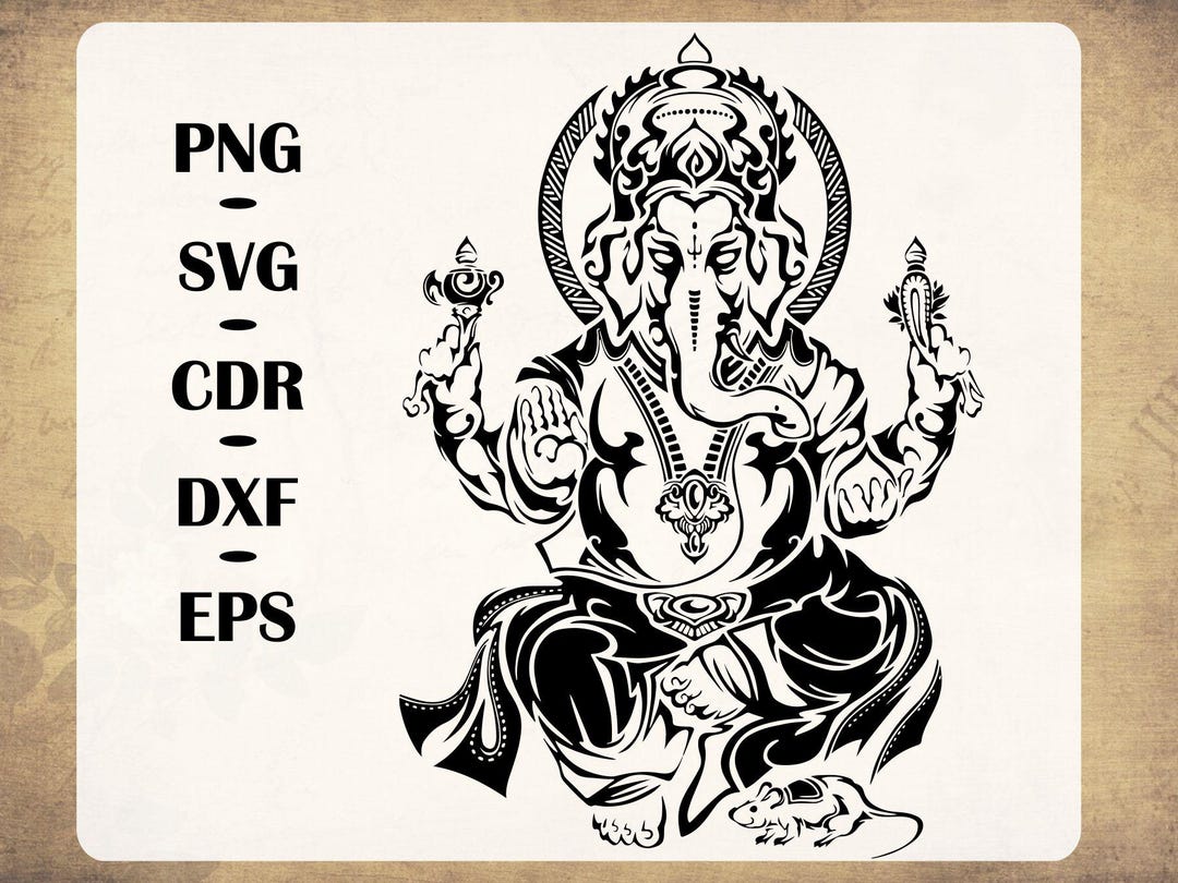 Ganesha Drawings, Ganesha Vector, Ganesha Silhouette Set, Ganesha Png ...