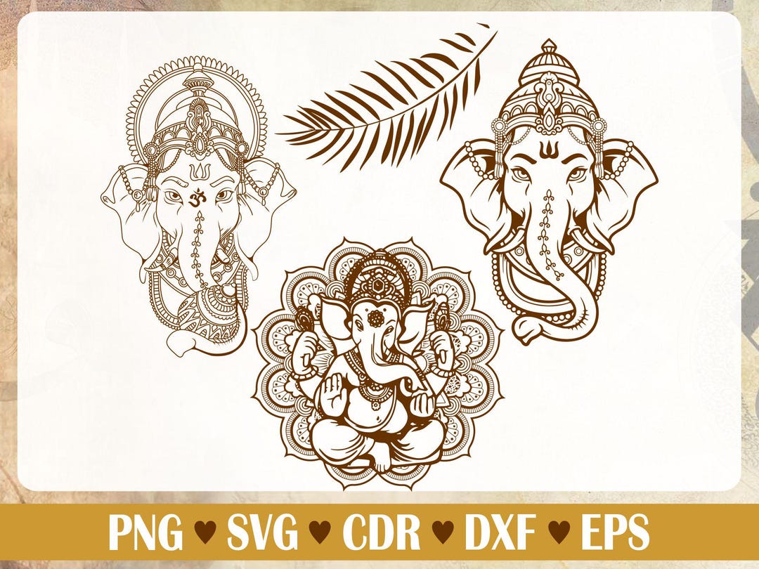Ganesha Drawings, Ganesha Vector, Ganesha Silhouette Set, Ganesha Png ...