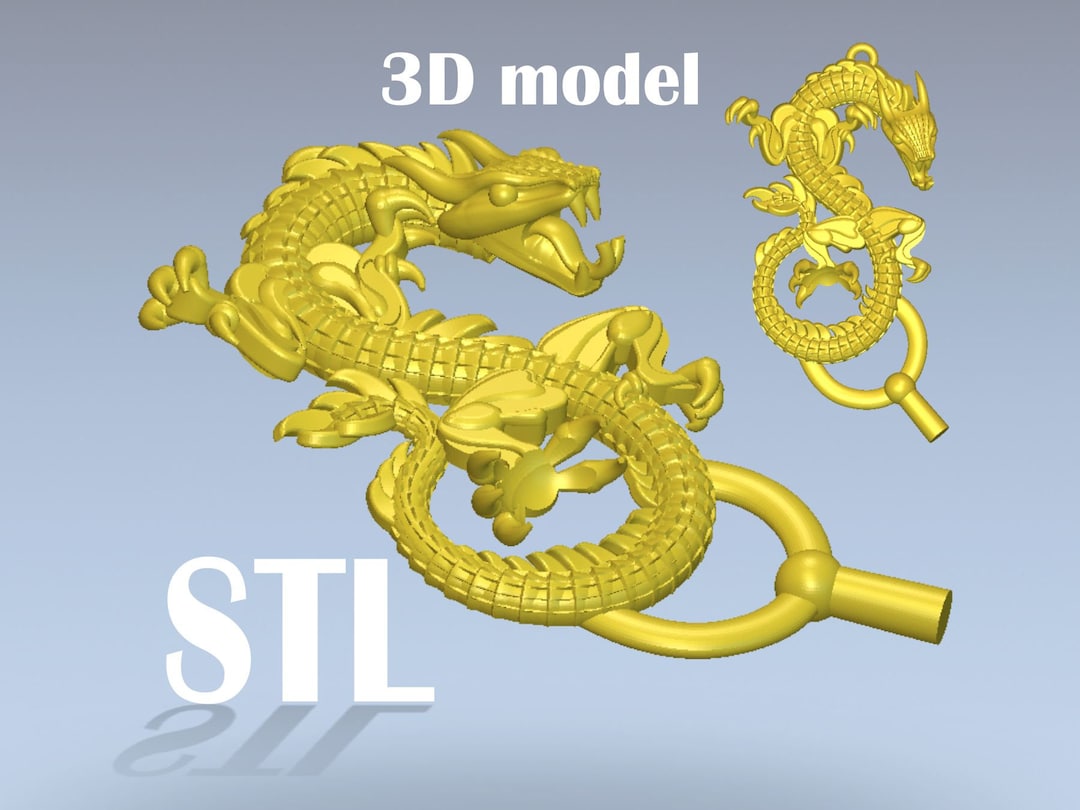 3D Model, Dragon 3D, Stl Model 3D File, STL Format 3D, STL File for Wood Cutting, 3D Model for ...