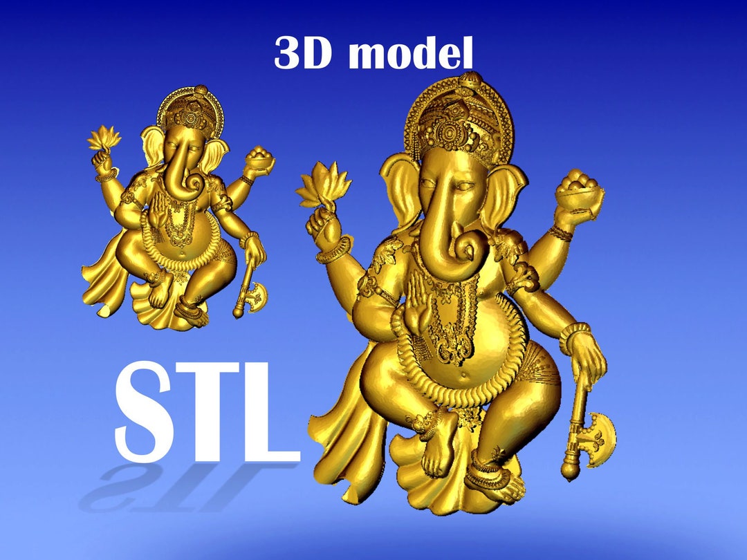 Ganesha Figurine, 3D Model, 3D Ganesha, Stl Model 3D File, STL Format 3D, STL File for Wood ...