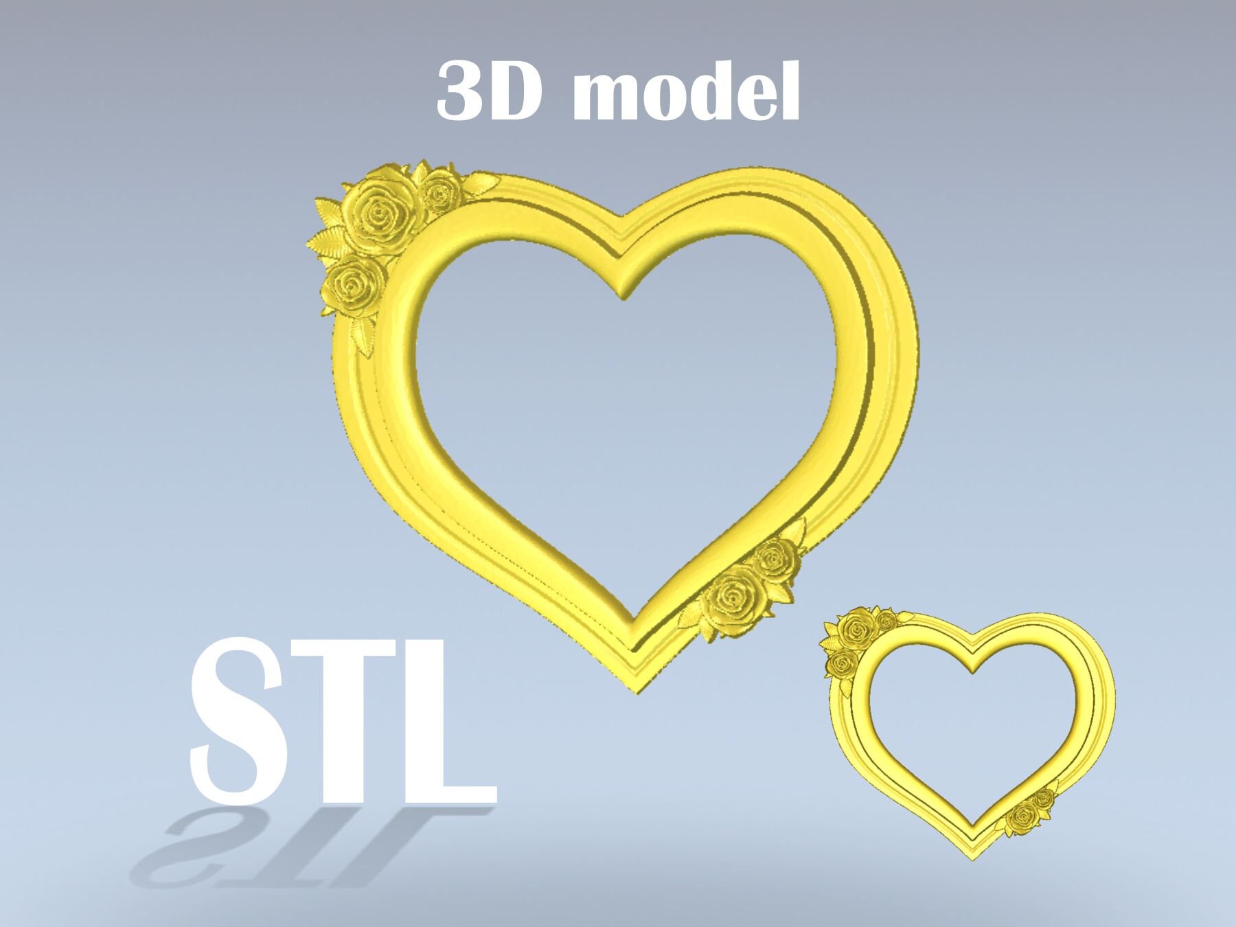 3D Model, Frame 3D, Stl Model 3D File, STL Format 3D, STL File for Wood Cutting, 3D Model for ...