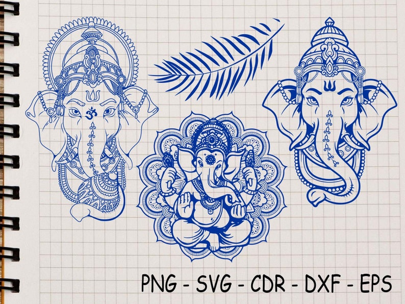 Ganesha Drawings, Ganesha Vector, Ganesha Silhouette Set, Ganesha Png ...