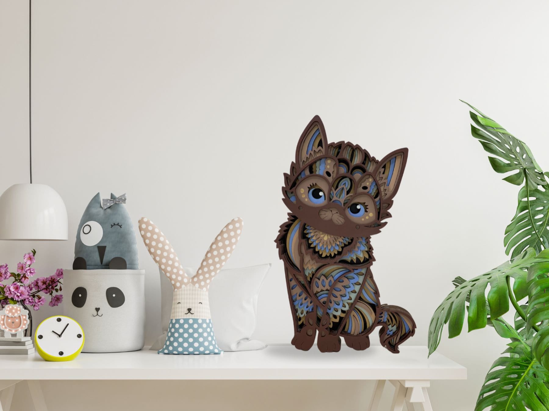 Multi Layered Cat, 3d Laser Cut Cat, 3D Cat, Files Svg, Dxf, Vector ...