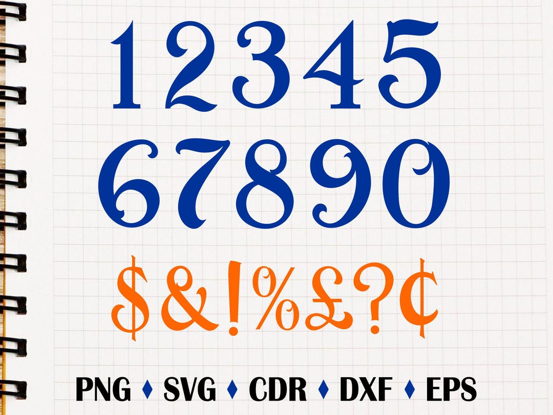 Numbers Vector, Numbers Set With Silhouette, Numbers Ornament Png ...