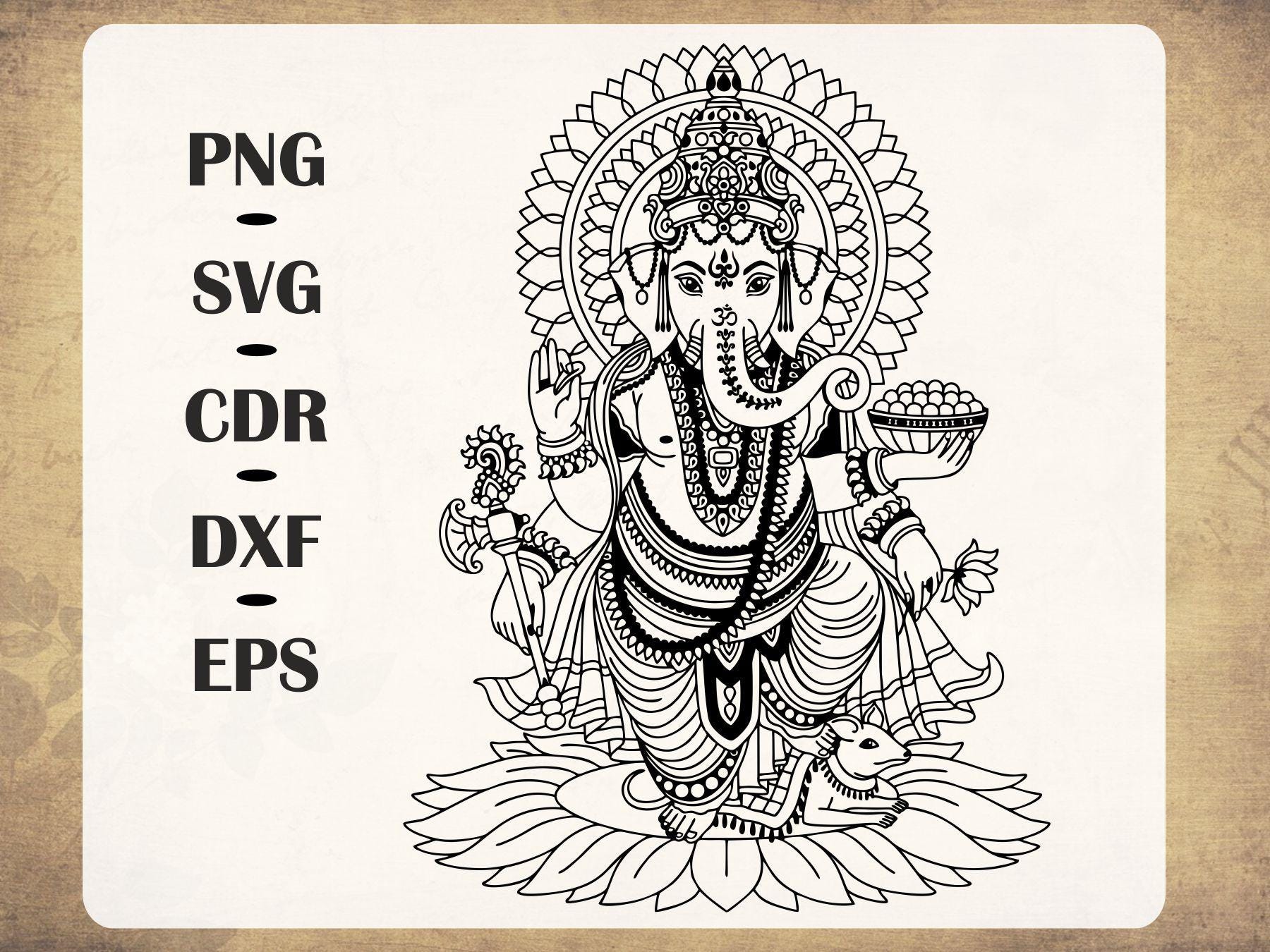 Ganesha Drawings, Ganesha Vector, Ganesha Silhouette Set, Ganesha Png ...