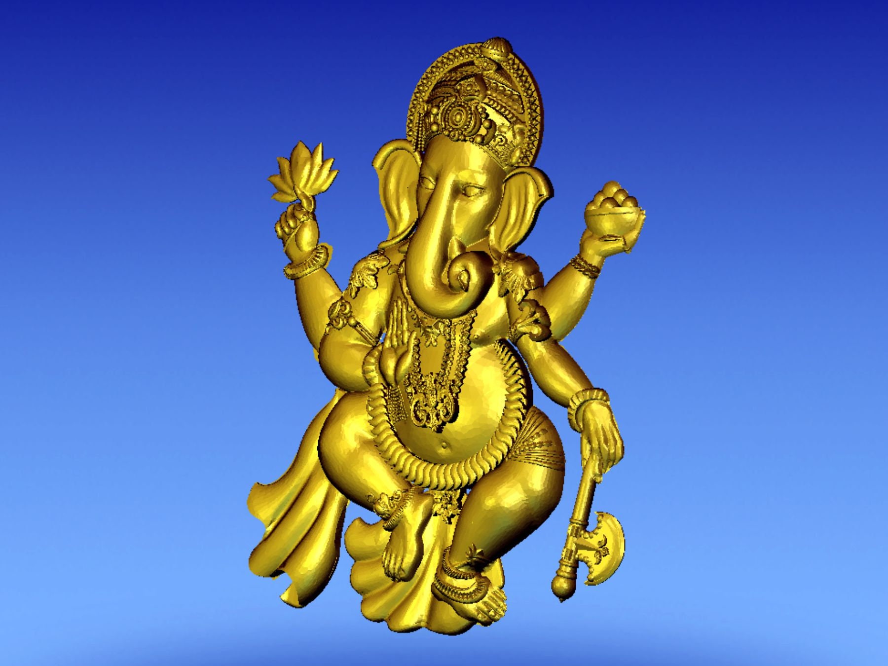 Ganesha Figurine, 3D Model, 3D Ganesha, Stl Model 3D File, STL Format ...