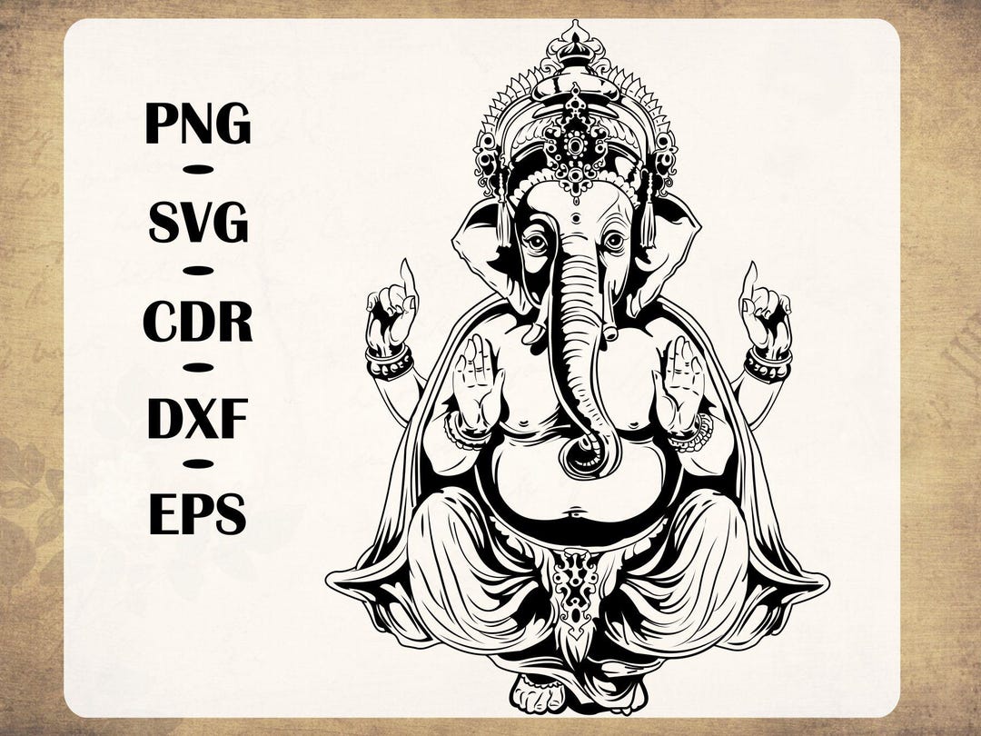 Ganesha Drawings, Ganesha Vector, Ganesha Silhouette Set, Ganesha Png ...