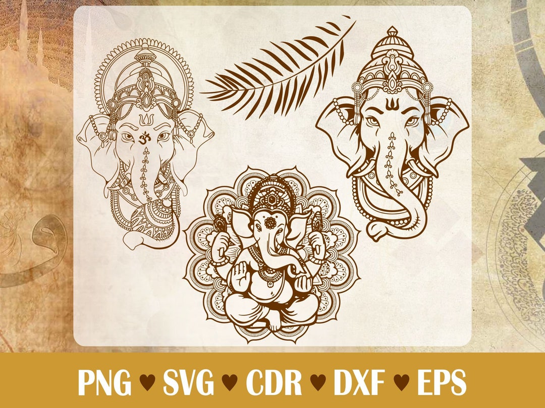 Ganesha Drawings, Ganesha Vector, Ganesha Silhouette Set, Ganesha Png ...