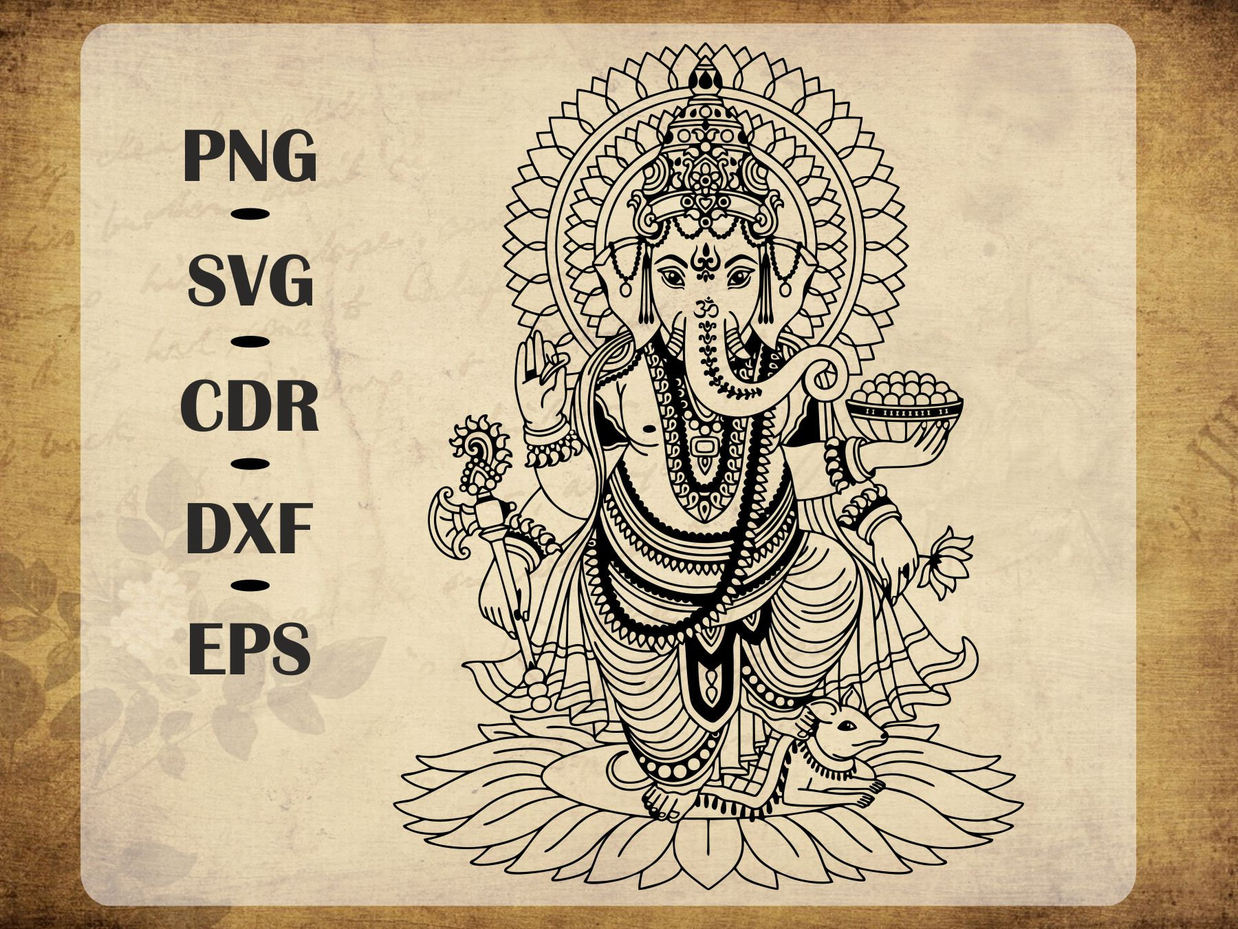 Ganesha Drawings, Ganesha Vector, Ganesha Silhouette Set, Ganesha Png ...