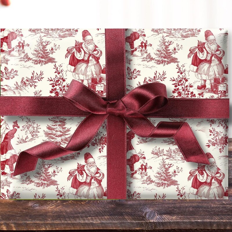 Red Toile Paper - Etsy