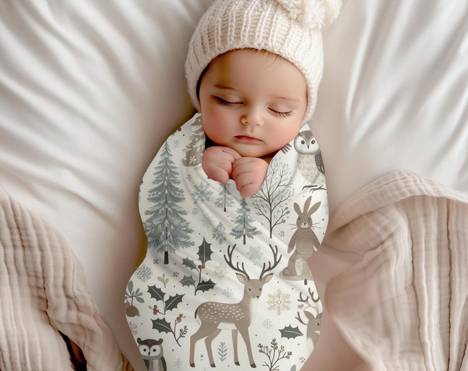 DEER Swaddle Animal Deer Hospital Photo Blanket Winter Baby Outfit ...