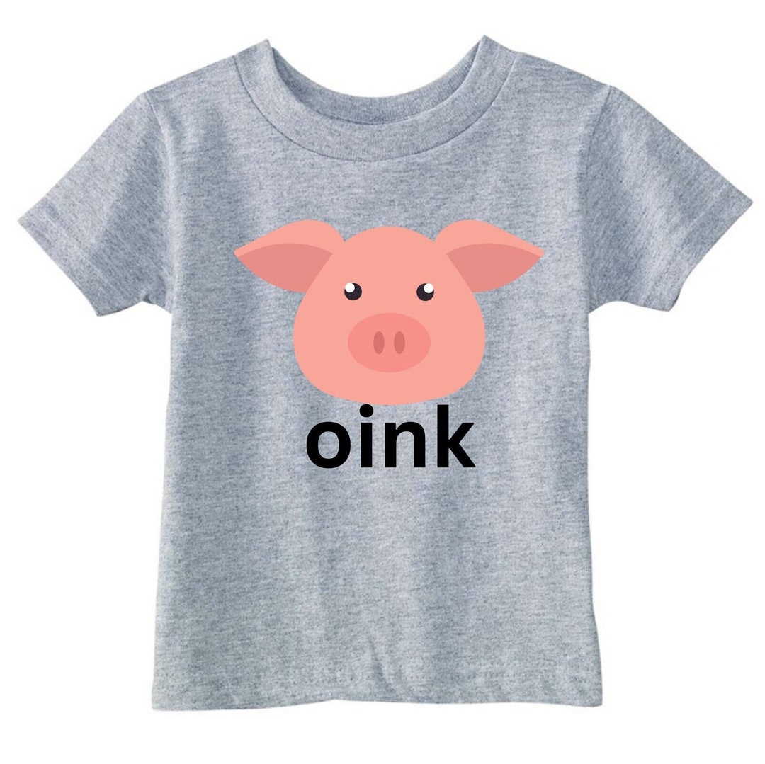 Oink Pig T-shirt, Farm Animal Outfit, Toddler Pig Tee, Kids Farm Tee ...