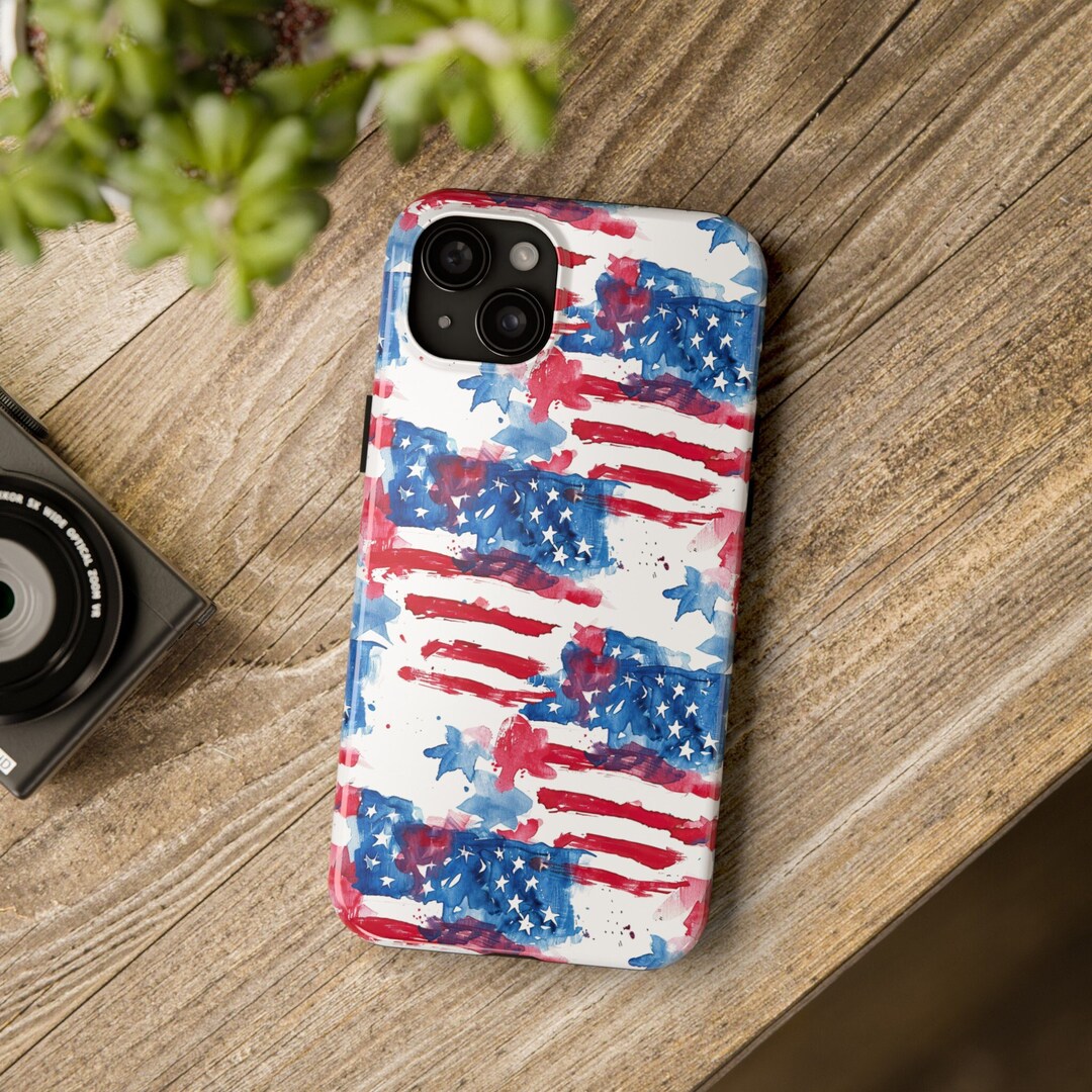 Patriotic American Flag iPhone Case Tough Case American 4th of July ...
