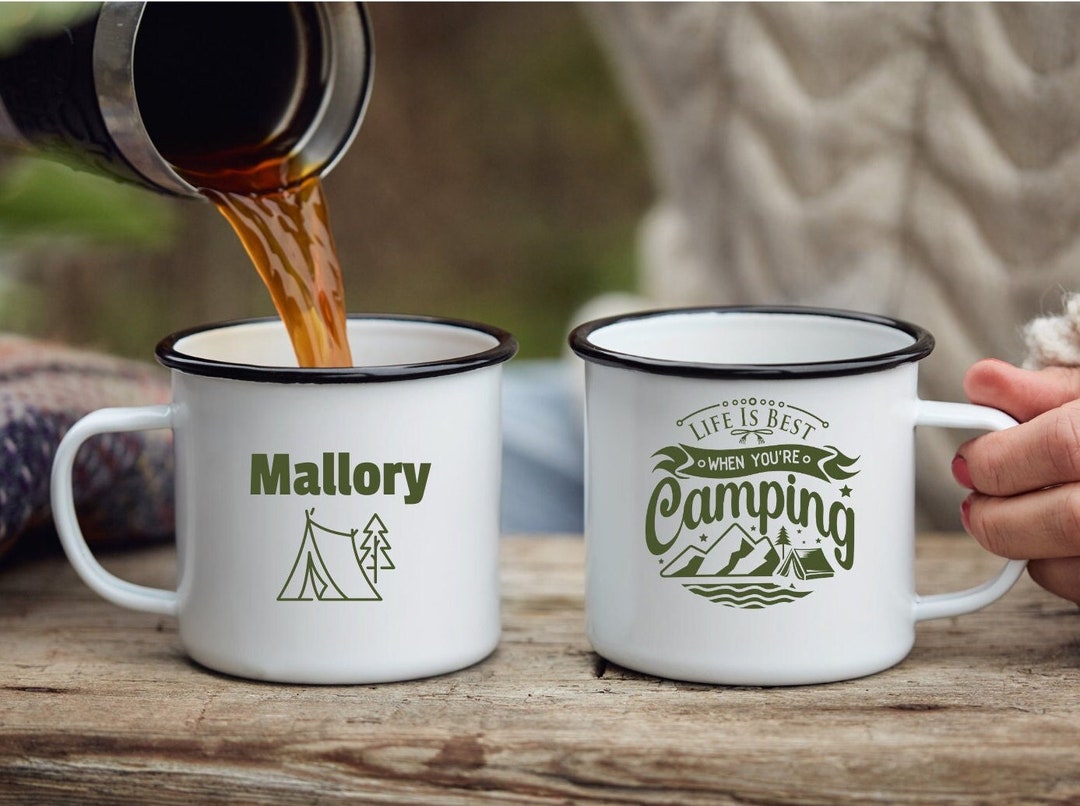 Personalized Camping Mug, Happy Campers, Campfire Mug, Personalized ...