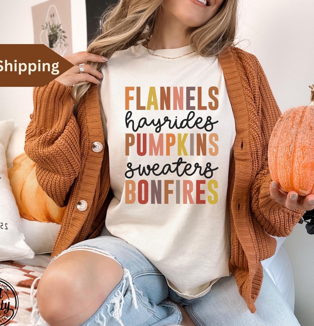 Fall Pumpkin Shirt Autumn Shirt Women Fall Gift Womens Shirt Cute Fall ...