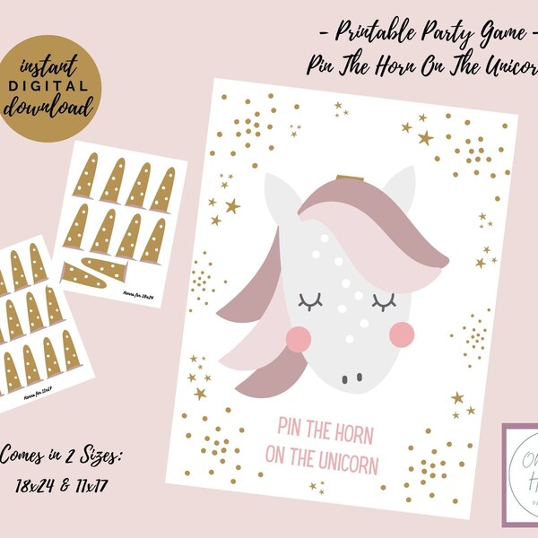 Pin the Horn on the Unicorn - Etsy