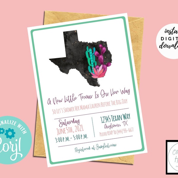 Texas Themed Party Invitation - Etsy