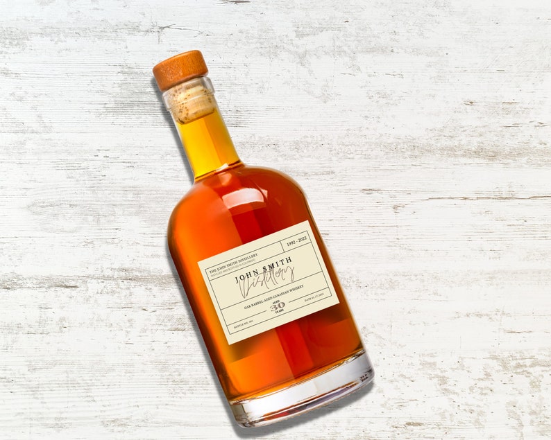 Customizable Whiskey Label Aged to Perfection Birthday | Etsy