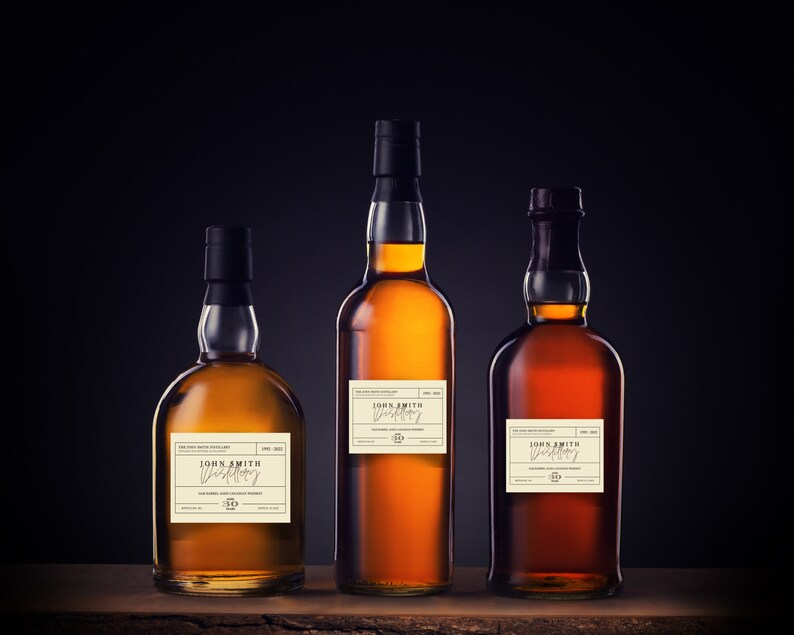Customizable Whiskey Label Aged to Perfection Birthday | Etsy