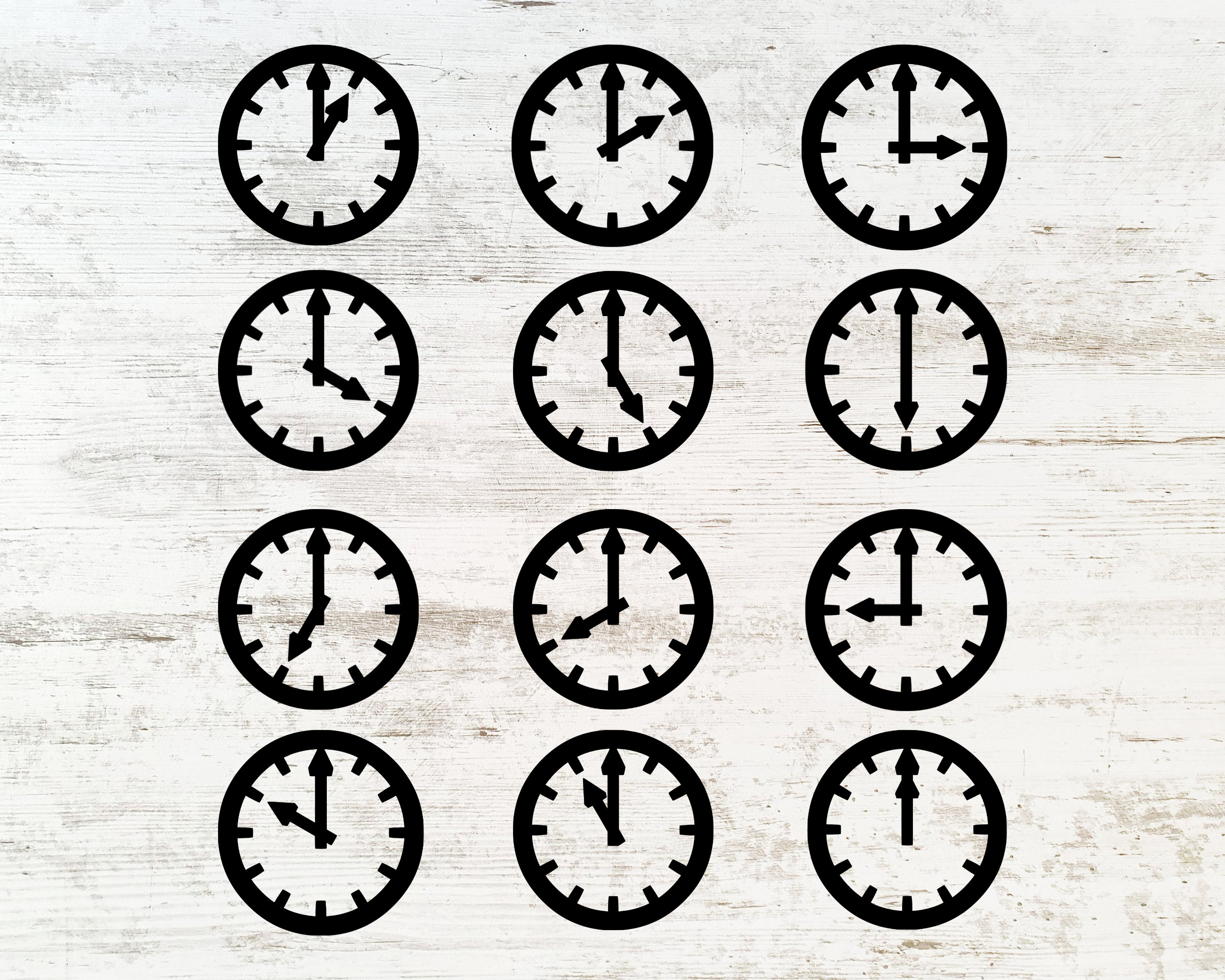 Basic Clock SVG Bundle, Clock Face Bundle, Digital Download Bundle - Etsy
