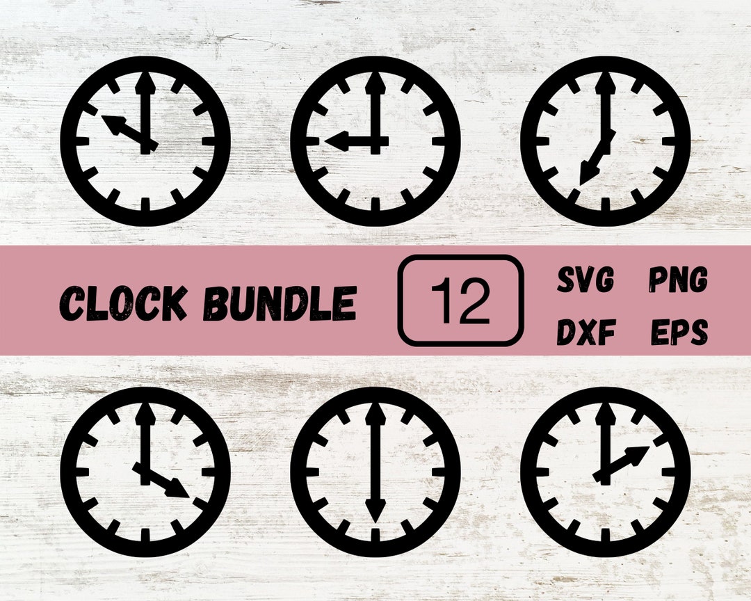 Basic Clock SVG Bundle, Clock Face Bundle, Digital Download Bundle - Etsy