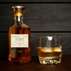 Customizable Whiskey Label, Aged to Perfection, Birthday Whiskey Label ...