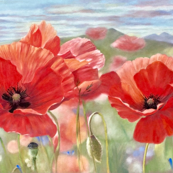 Pastel Poppy Art at Jeffrey Boutte blog