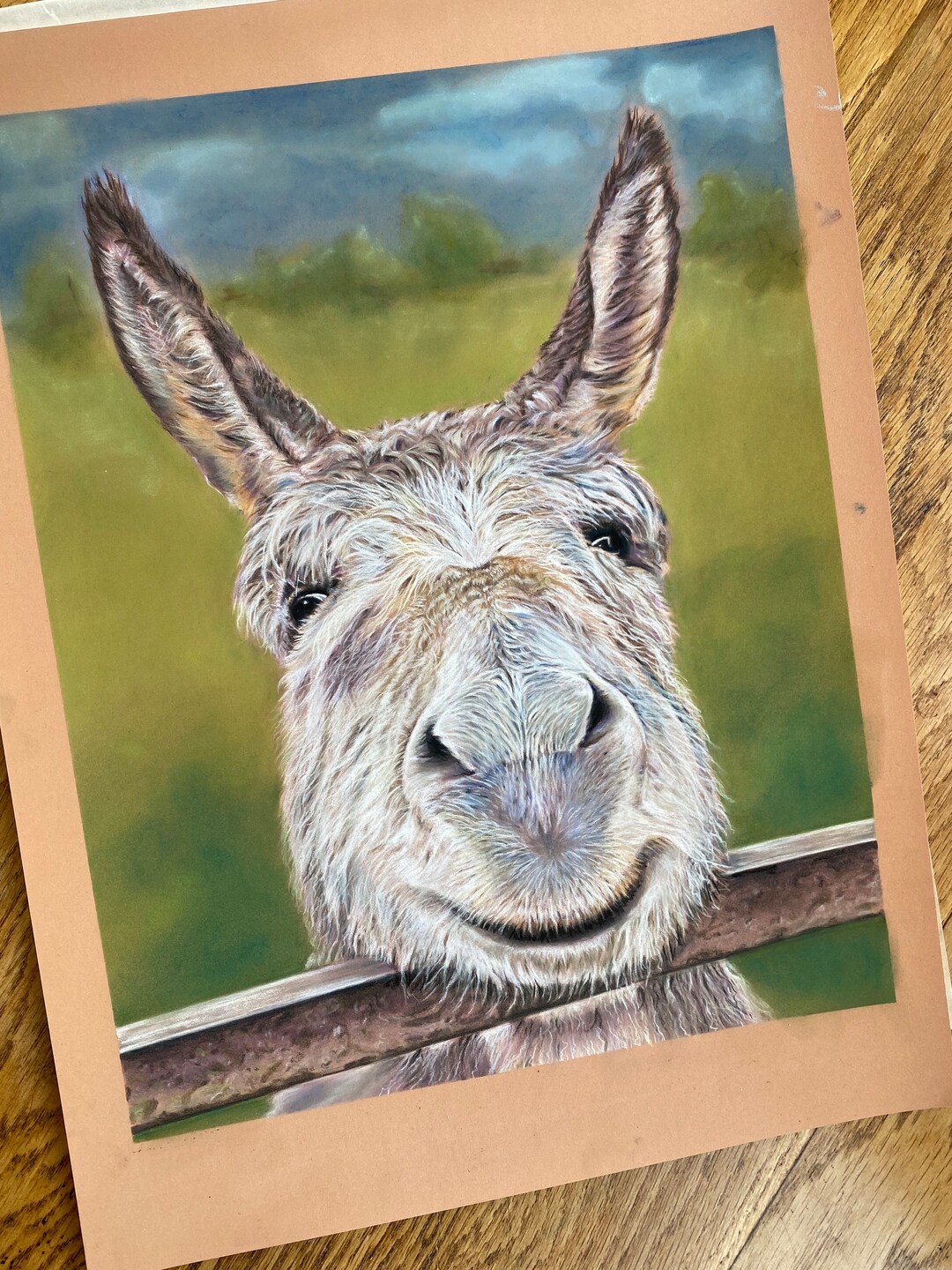 Donkey in an Irish Field, Cute Irish Donkey Art, Cute Animal Art ...