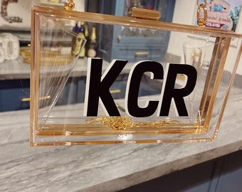 Clear Purse Monogram - Etsy