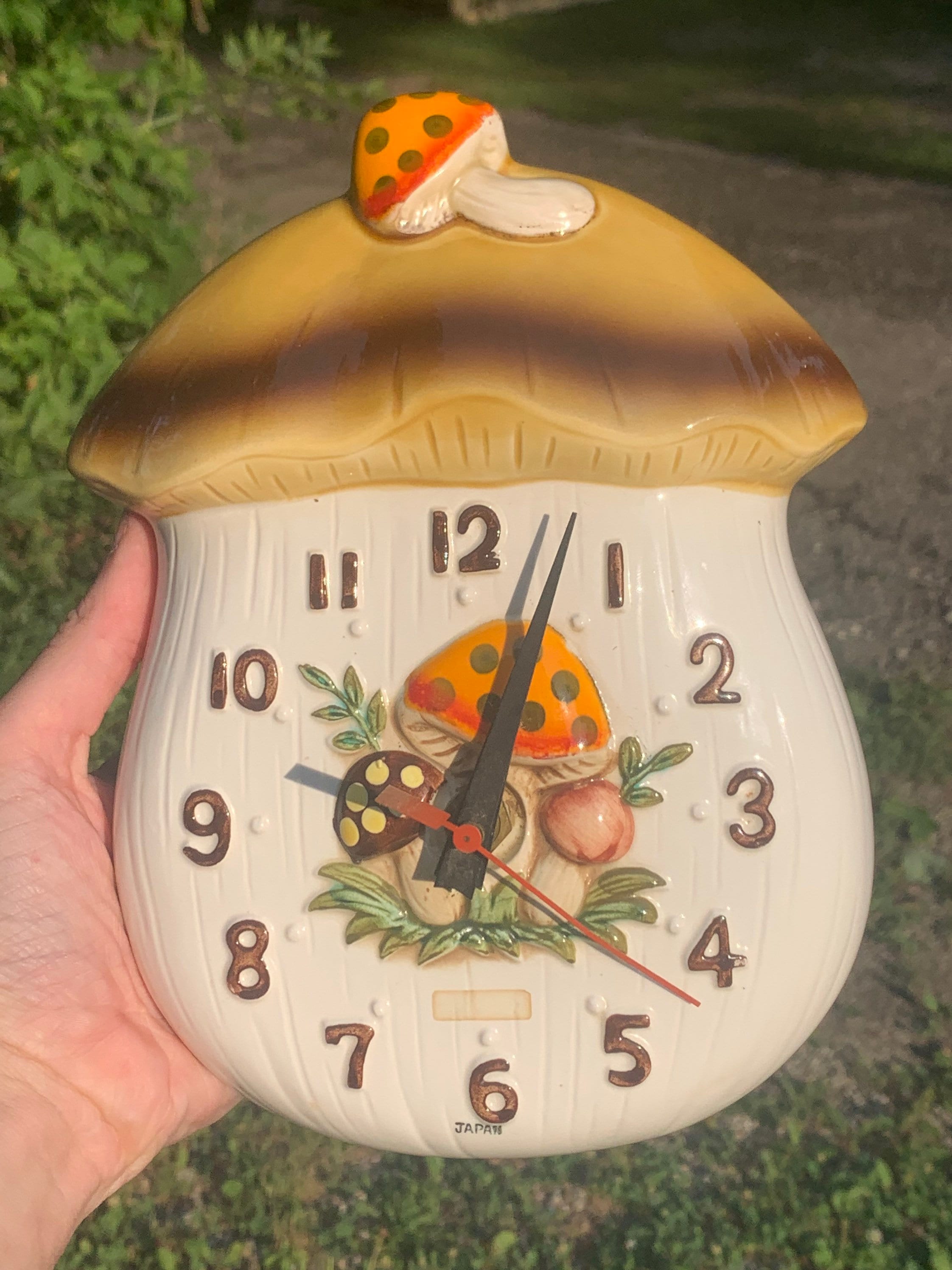 Vintage Merry Mushroom Clock | Etsy