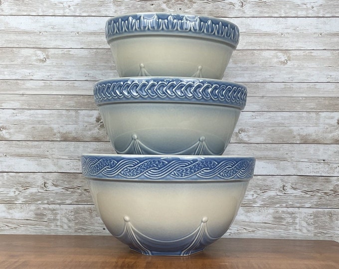 Vintage~longaberger Pottery~(set of Three) Nesting "american Craft ...
