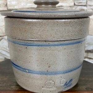 Vintage~rowe Pottery Works~4-cup/5.75" Tall Decorative STONEWARE ...