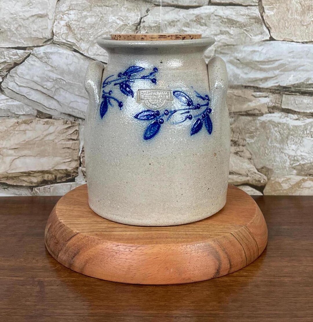 Vintagesalmon FALLS Stoneware5.5 Tall Decorative Pantry Jar W/cork ...