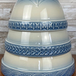 Vintage~longaberger Pottery~(set of Three) Nesting "american Craft ...