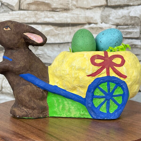 Antique Paper Mache Bunny Rabbit - Etsy