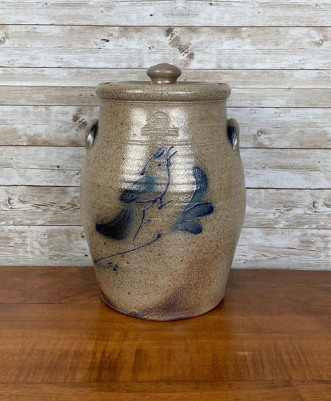 Vintagerowe Pottery Works11.75 Tall X-lg. Stoneware CANISTER/PANTRY JAR ...