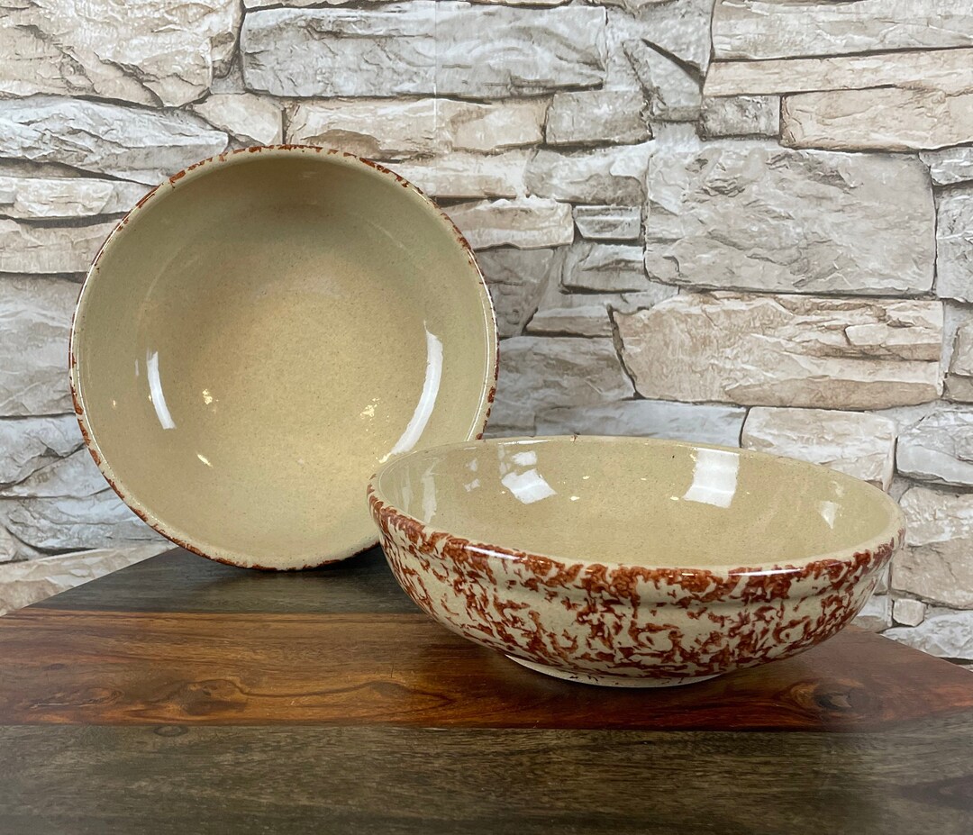 Vintage set of Two Robinson Ransbottom Pottery Co. RRP Brown - Etsy