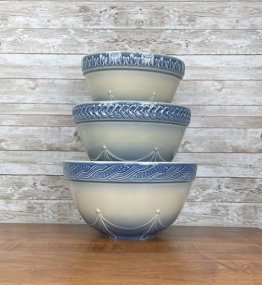 Vintage~longaberger Pottery~(set of Three) Nesting "american Craft ...