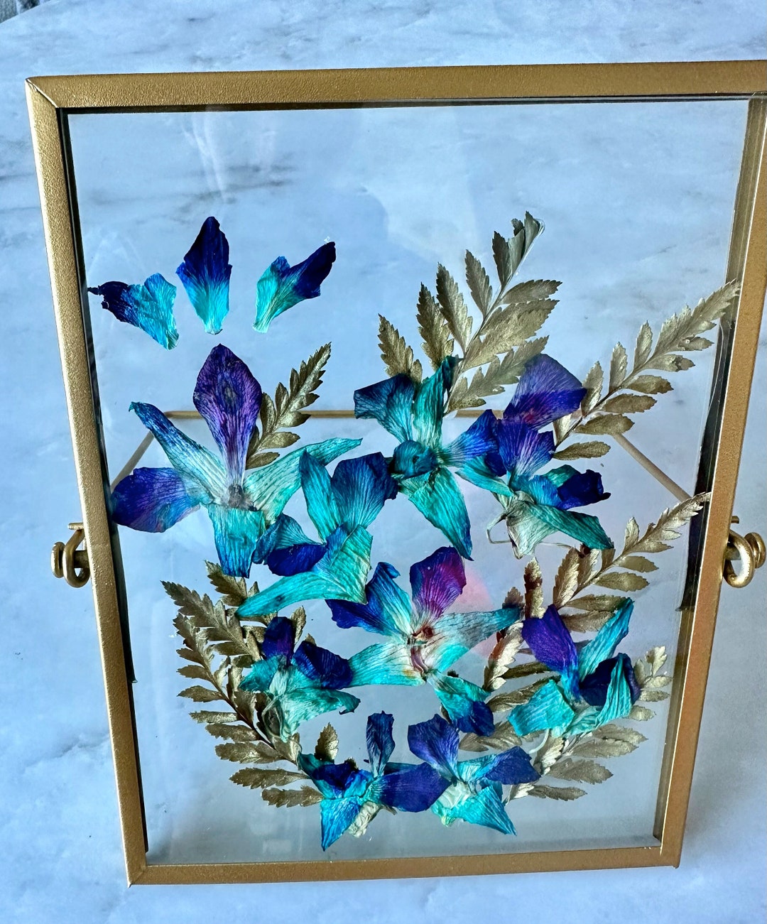 Pressed Orchid Flower Frame Art - Etsy