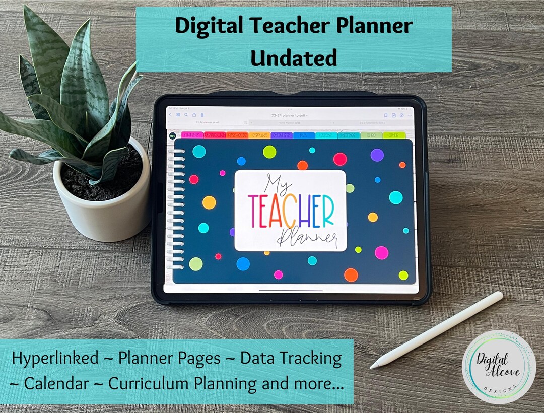 Teacher Digital Planner Undated Digital Planner Goodnotes Notability ...