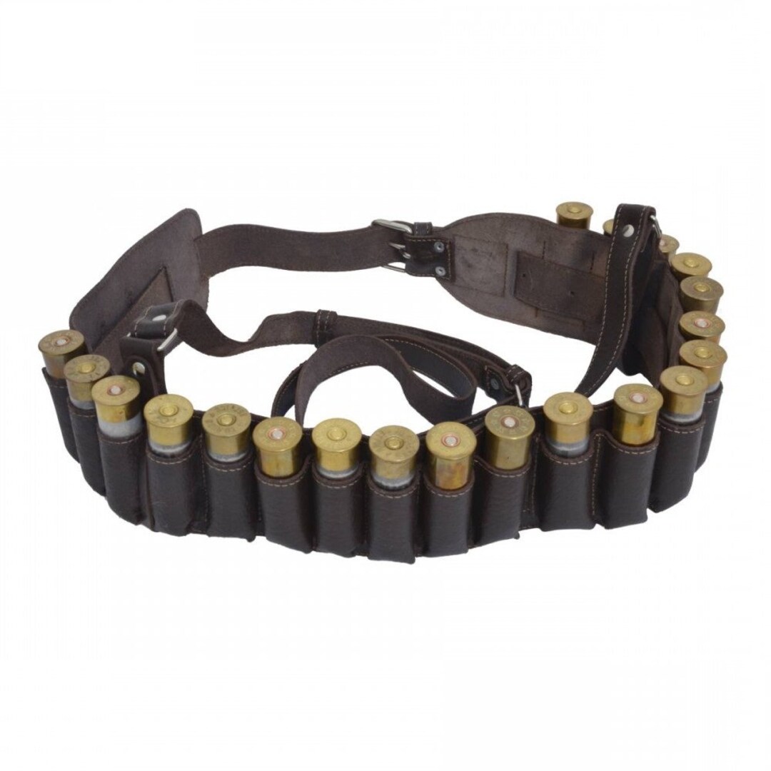 Leather Bullet Holder Belt Ammunitions Shell Holder Ammo Belt Bullet ...